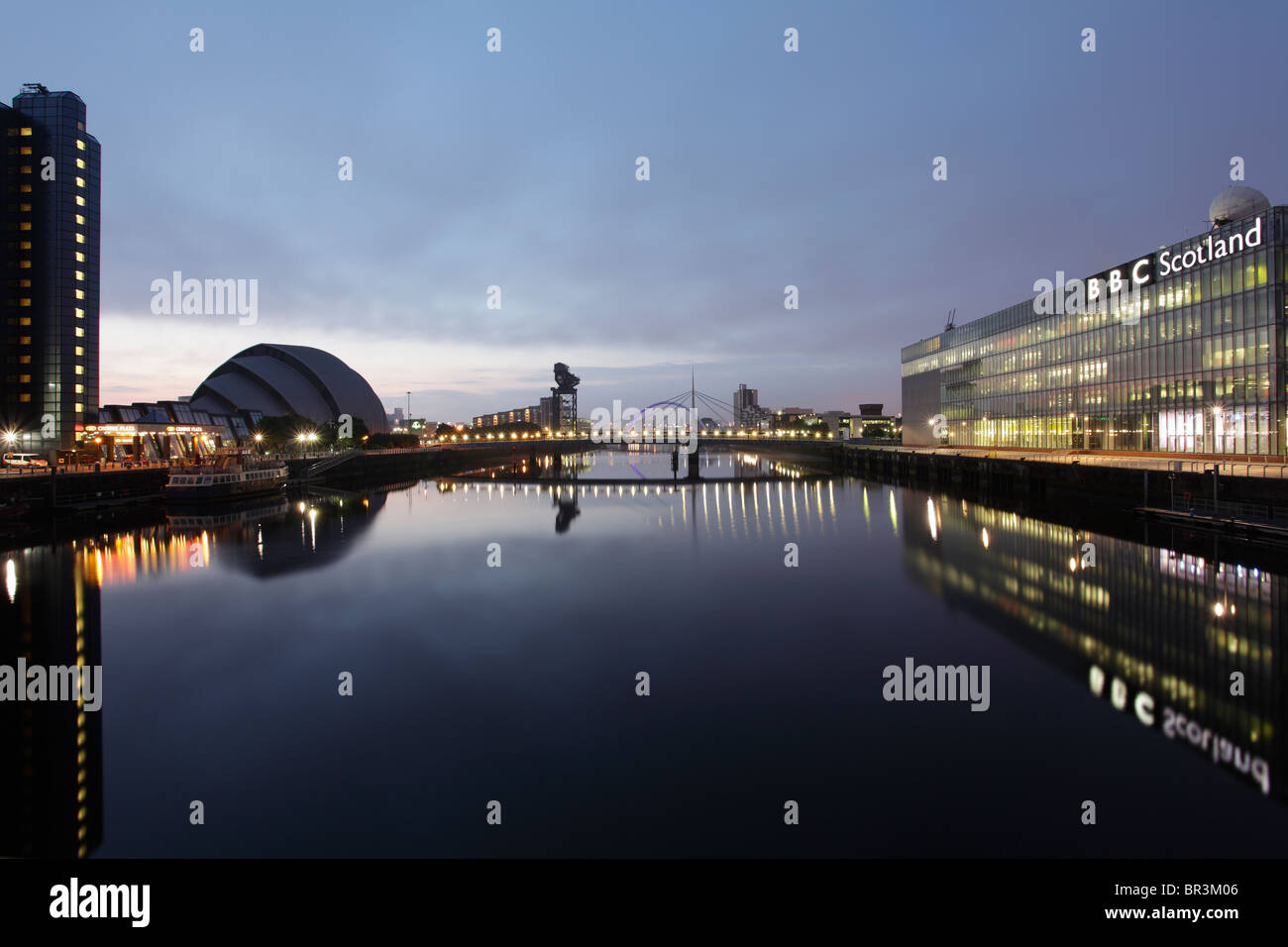Glasgow, dawn at the River Clyde, Scotland, UK Stock Photo - Alamy