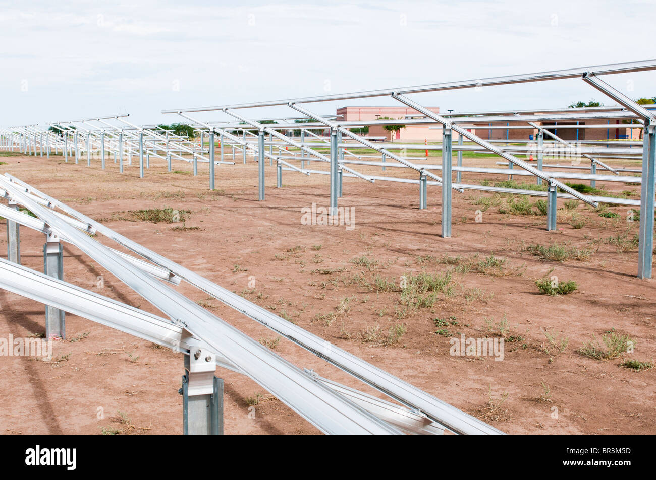 Aluminum and steel structural beams are used to construct the framework ...