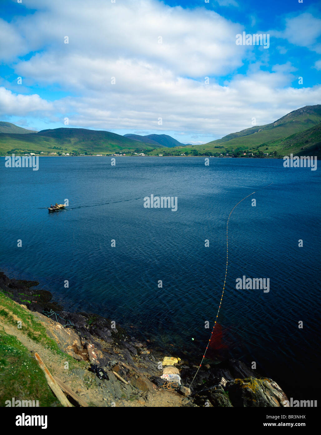 Leenane, Co Galway, Ireland, Killary Harbour, Fishing Draft Nets Stock ...