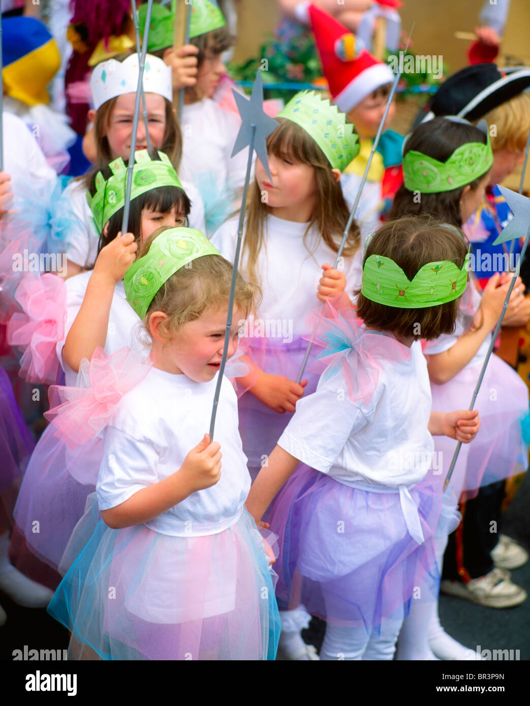 Killaloe,Co Clare,Ireland;Young Girls Dressed Up As Fairies For A Brian ...