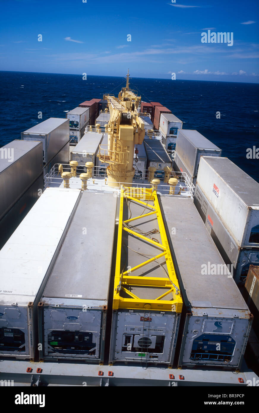 Container Ship At Sea Stock Photo - Alamy
