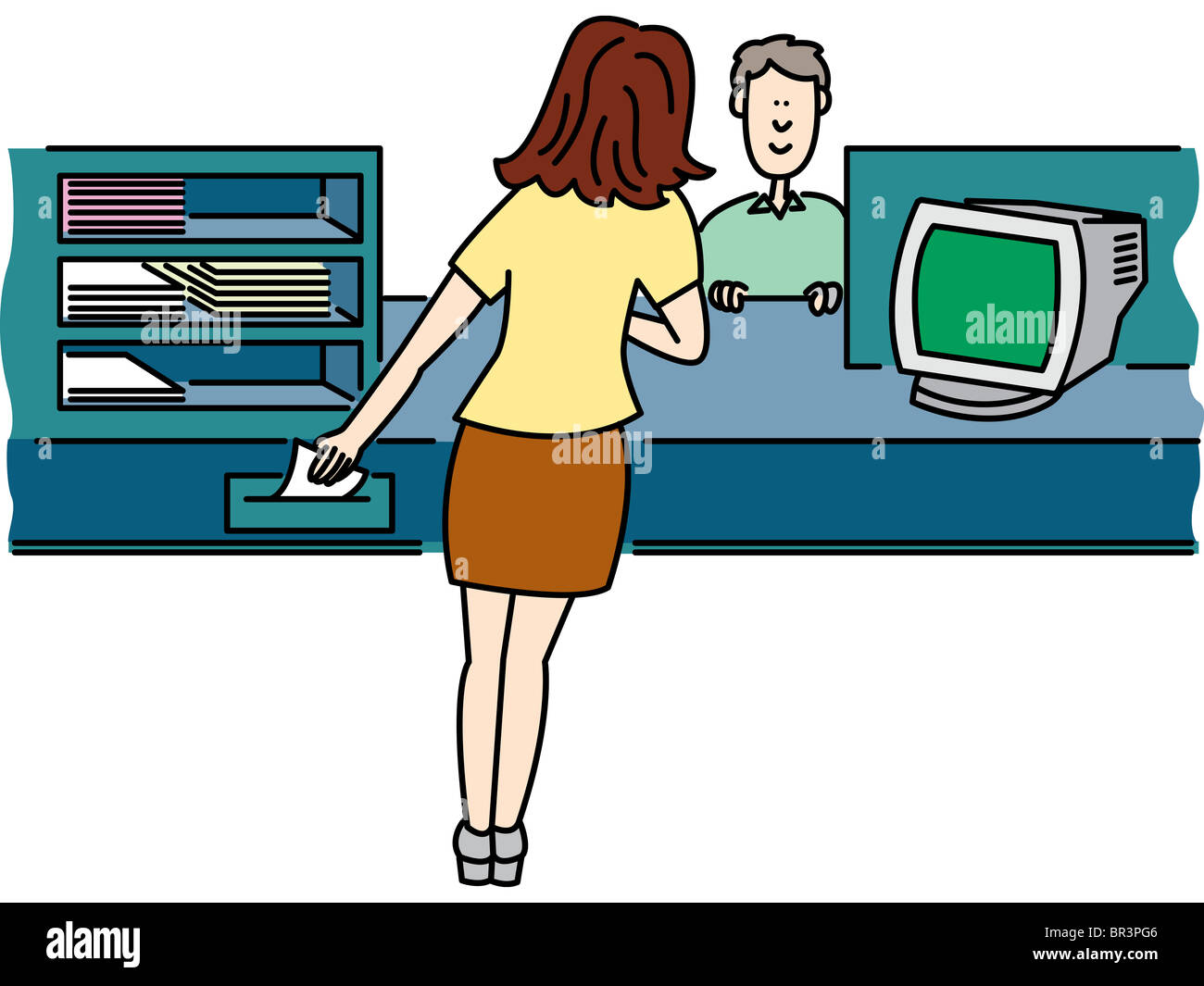 Customer service cartoons hi-res stock photography and images - Alamy