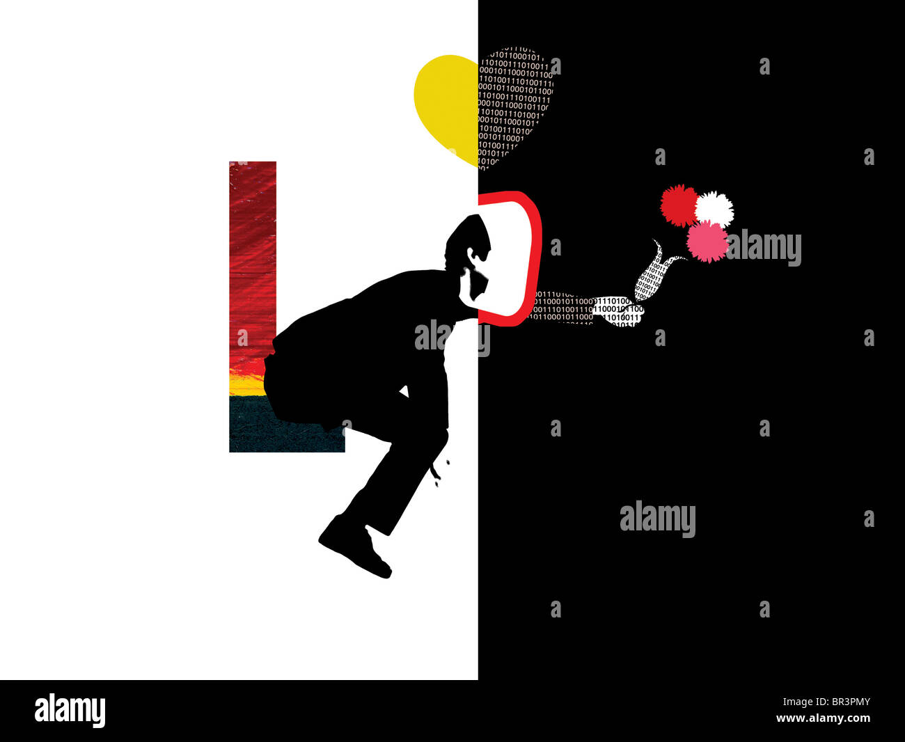 Man finding love through the internet Stock Photo - Alamy