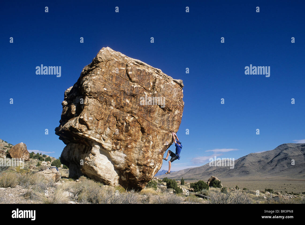 Rock climbing at Ibex, Utah, USA Stock Photo - Alamy