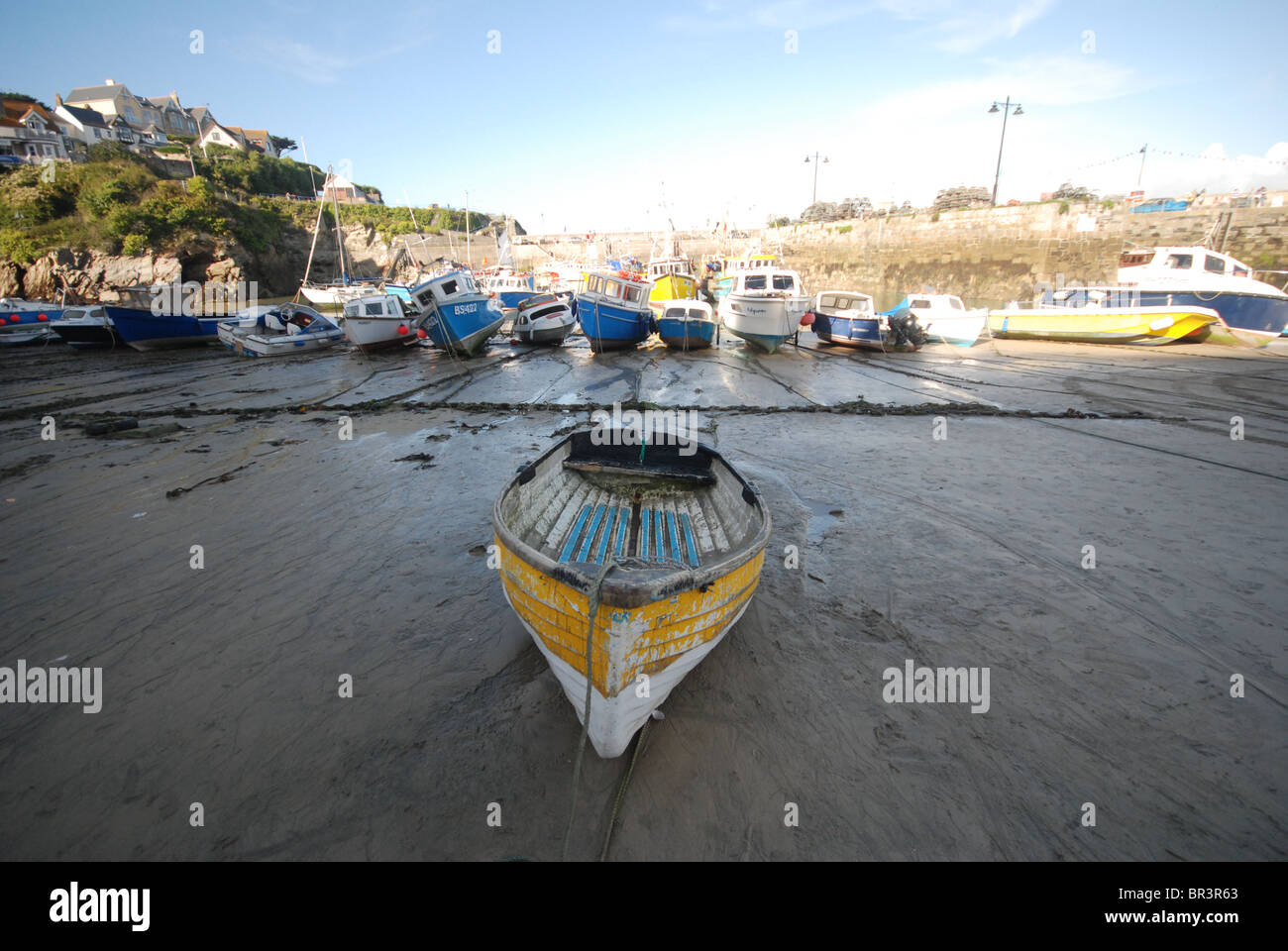 Little Boats at Low tide Stock Photo - Alamy