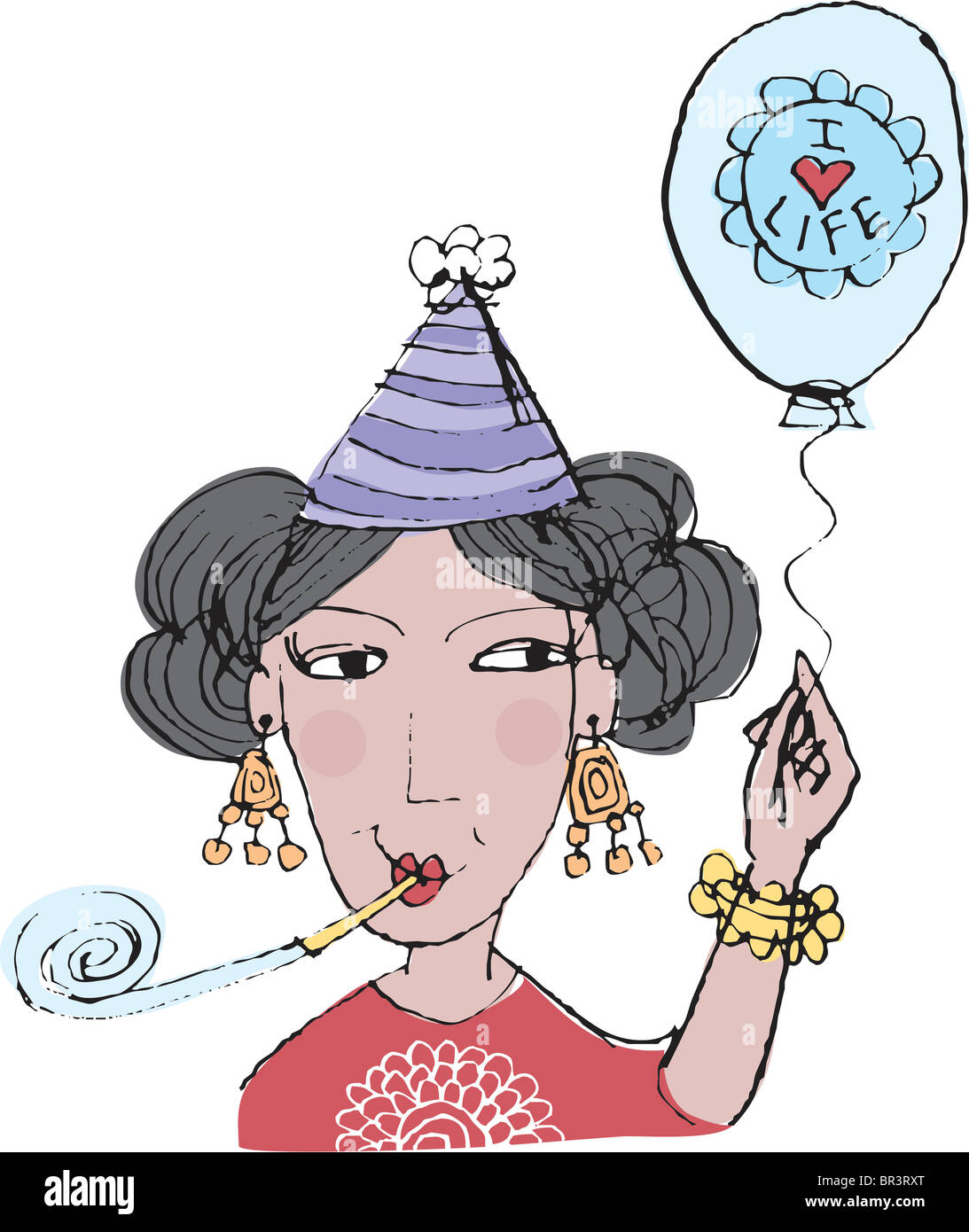 Woman celebrating cartoon hi-res stock photography and images - Alamy