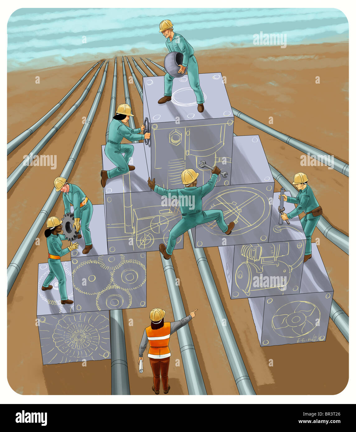 Mechanical painting hi-res stock photography and images - Alamy