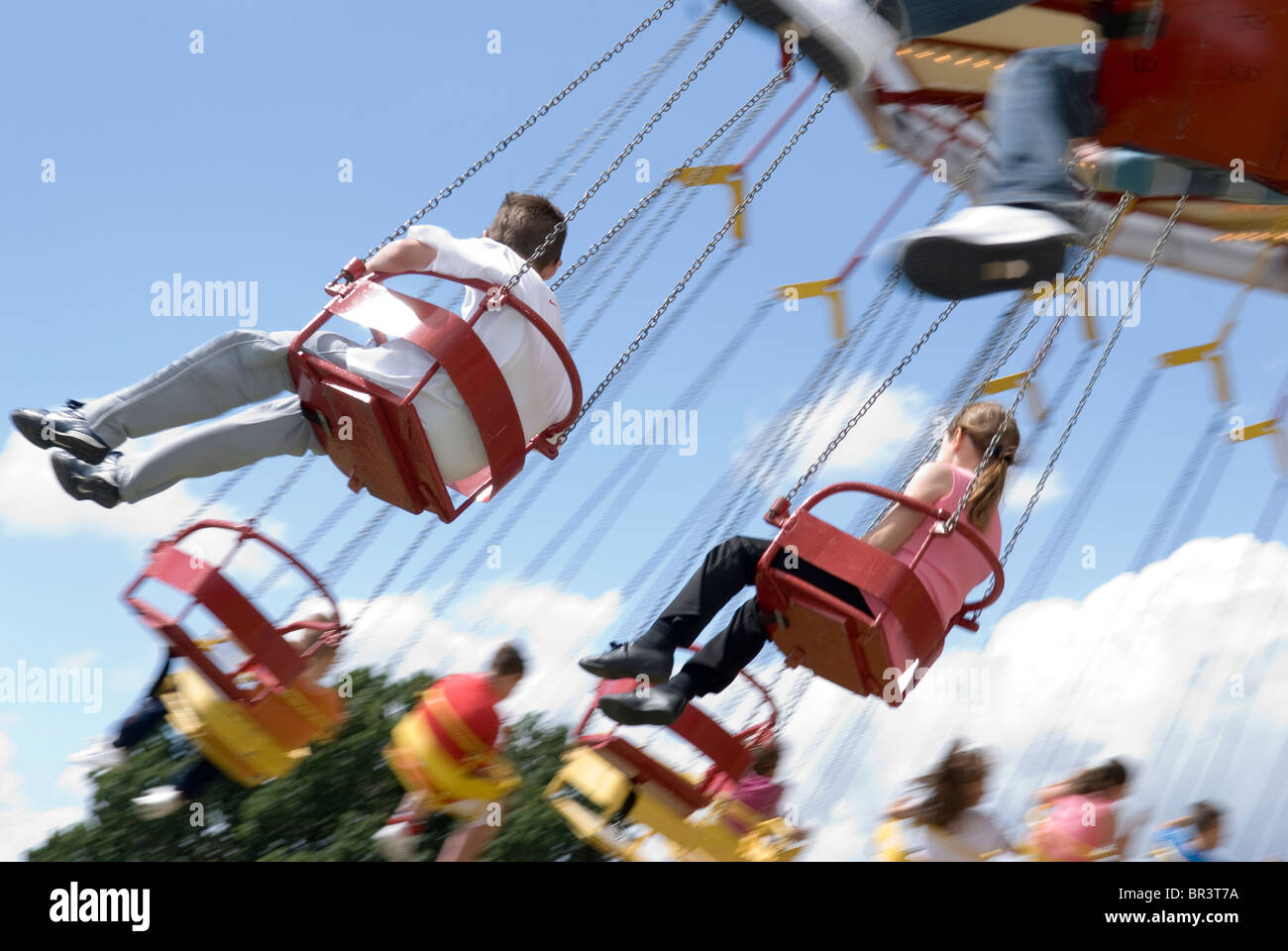 Fun Fair Flying Chairs Stock Photo - Alamy
