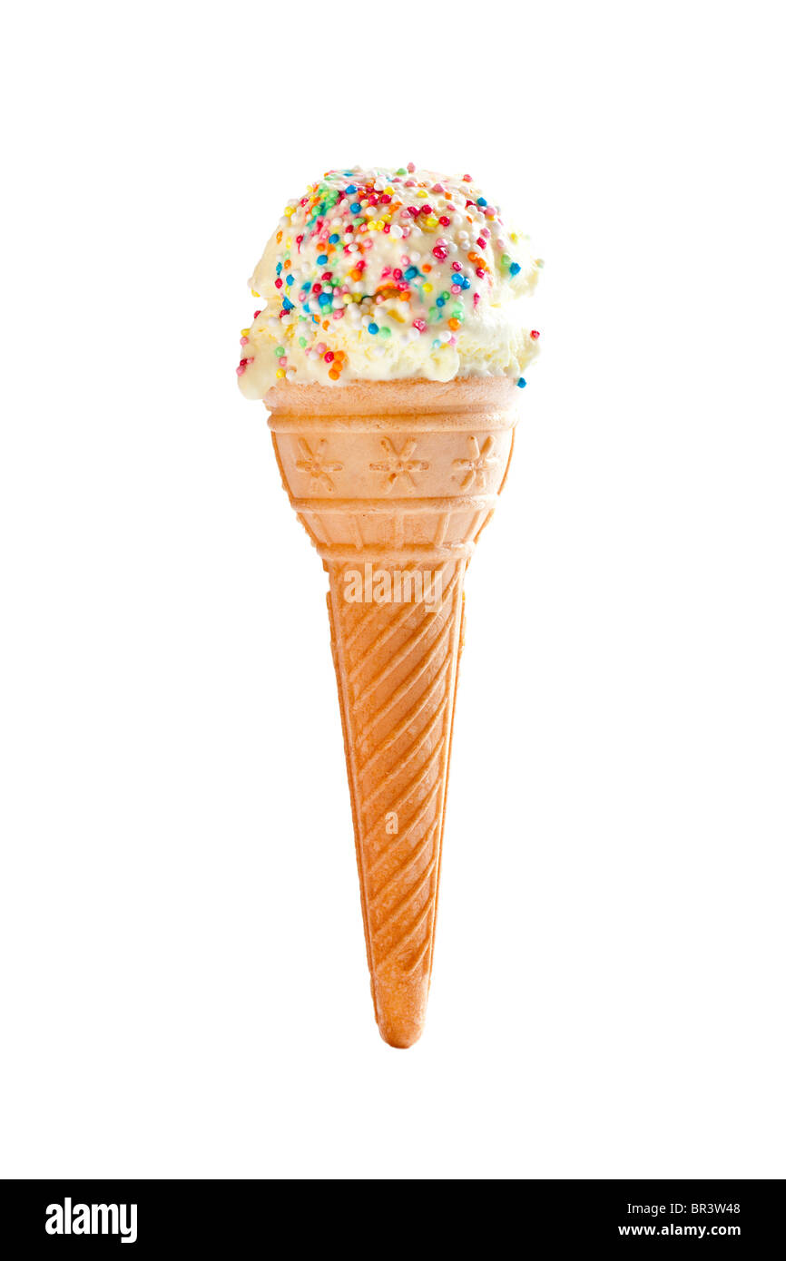 ice cream in wafer cone Stock Photo - Alamy