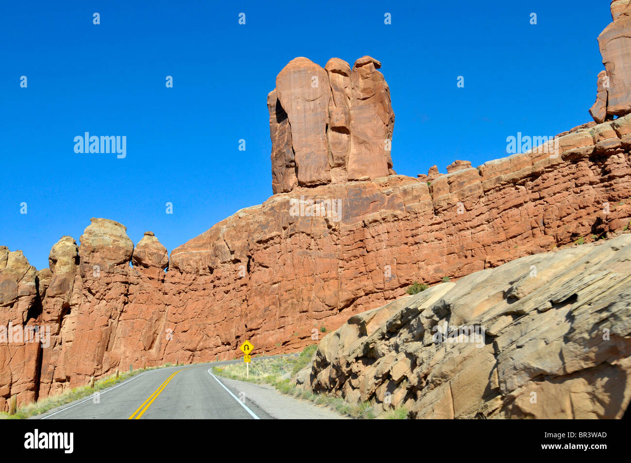 Moab Fault Arches National Park Utah Stock Photo - Alamy