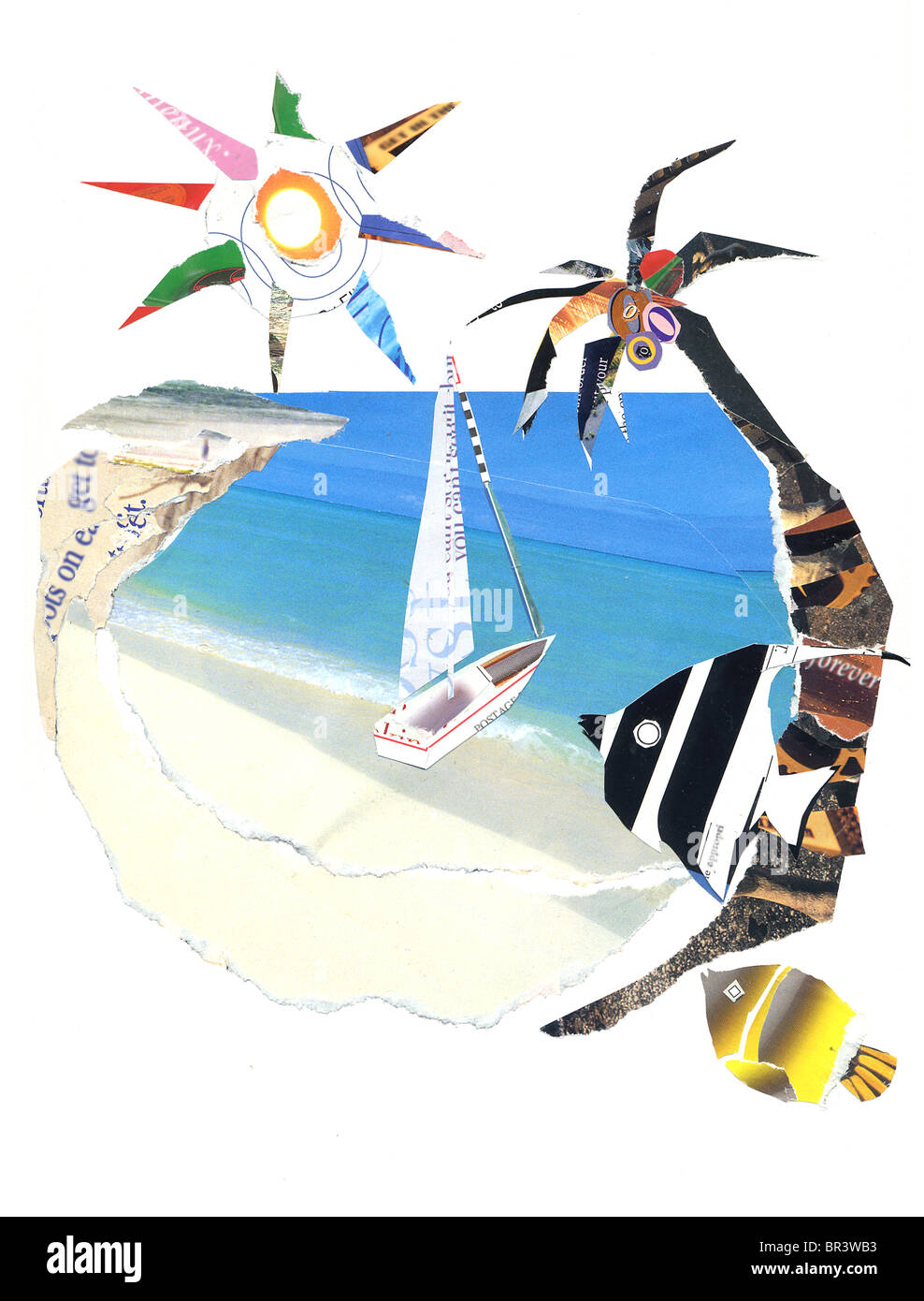 Paper collage color hi-res stock photography and images - Alamy