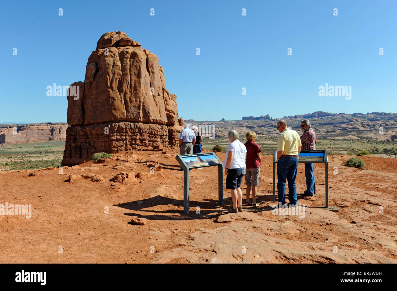 Landmarks of the Landscape Arches National Park Moab Utah Stock Photo ...