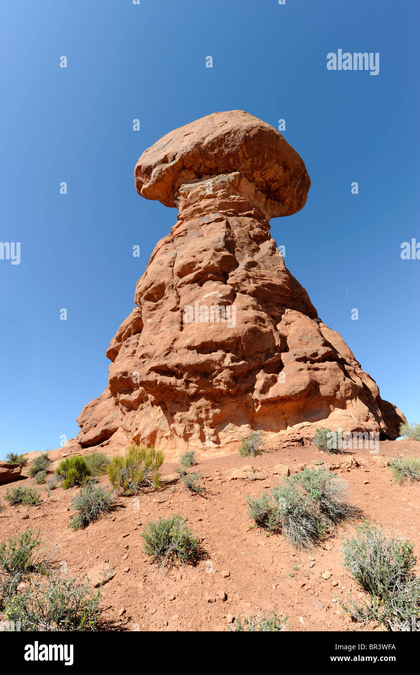 Balanced Rock Arches National Park Moab Utah Stock Photo - Alamy
