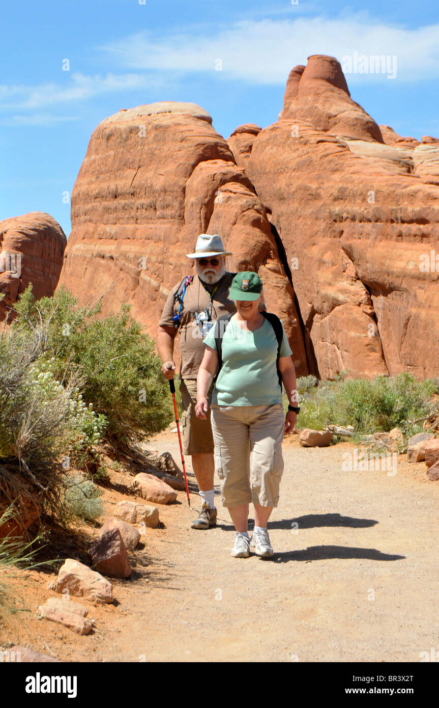 Obese Hikers in Devil's Garden Area Arches National Park Moab Utah ...