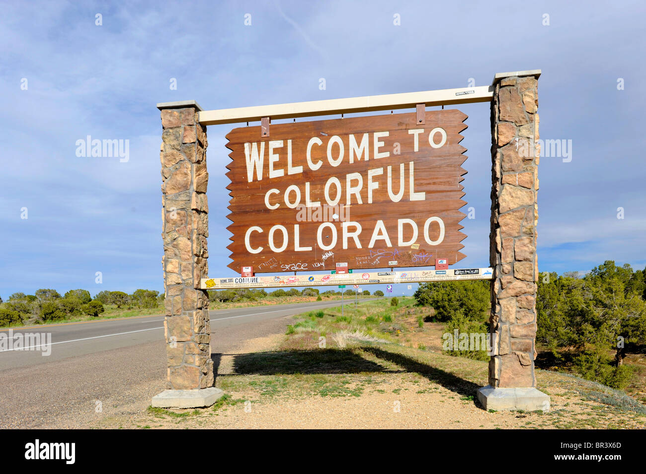 Welcome to Colorado Sign I-70 Stock Photo - Alamy