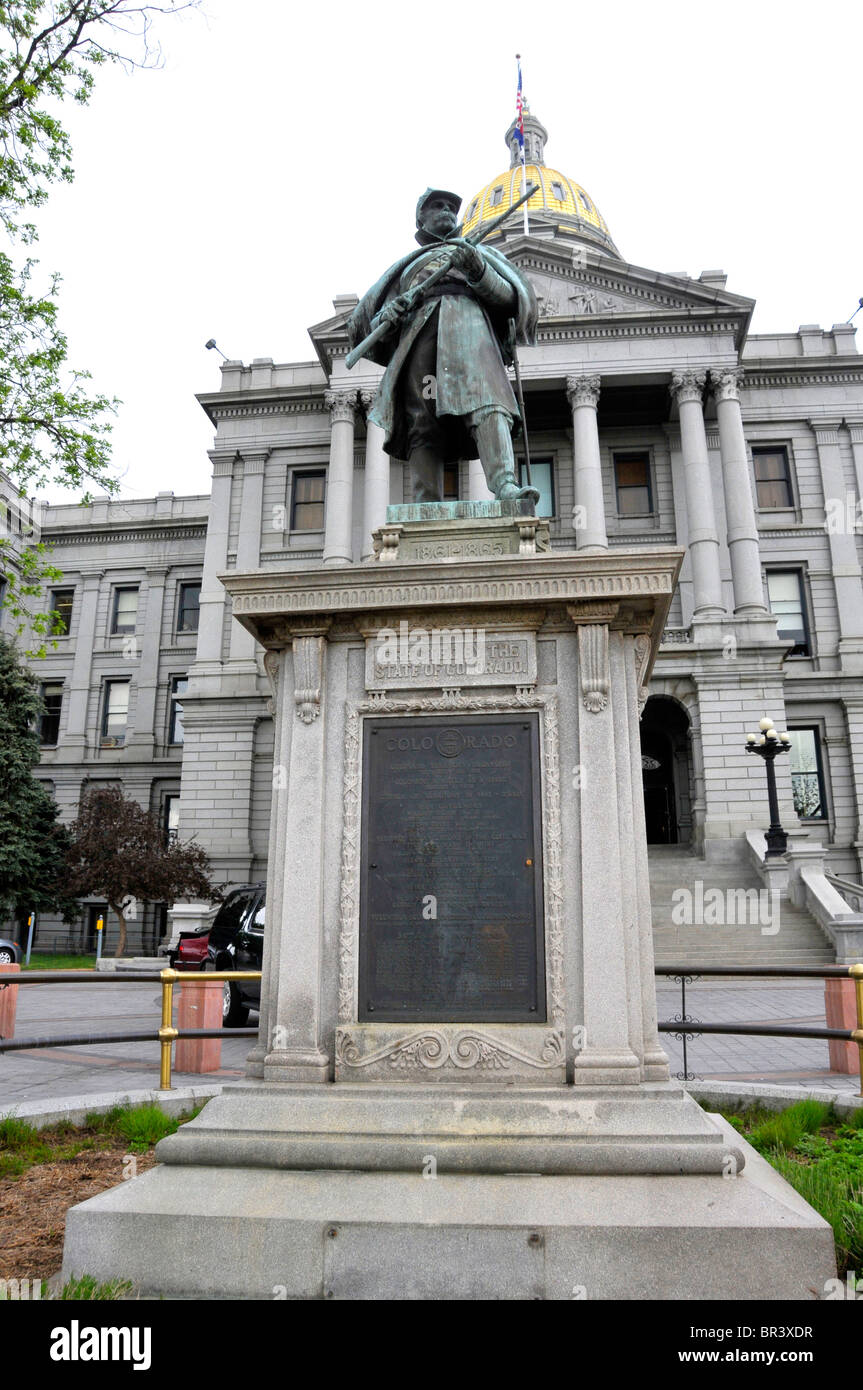 Civil War Monument Union Soldier Denver Colorado Stock Photo - Alamy