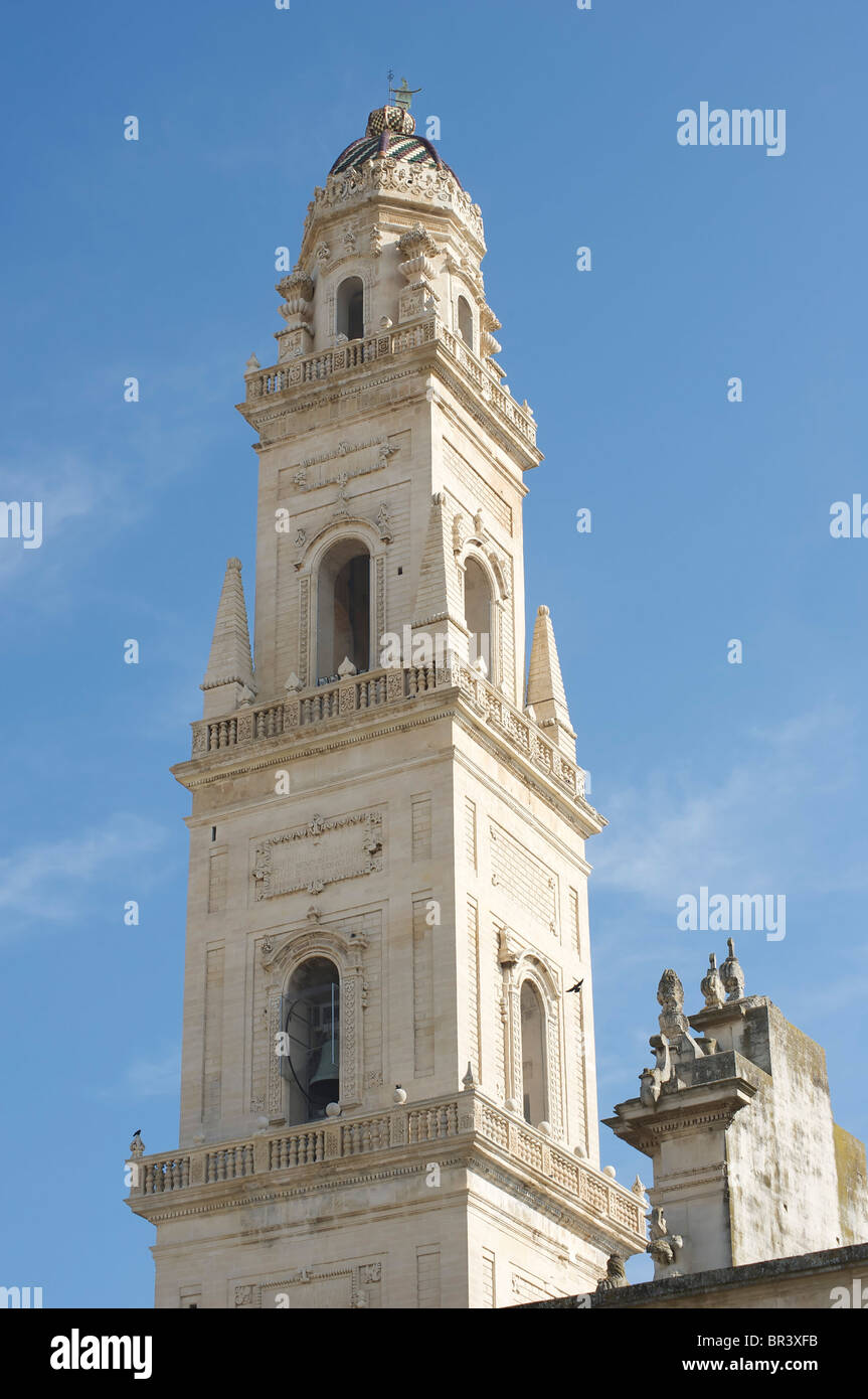 Lecce, Cathedral square: bell tower Stock Photo - Alamy