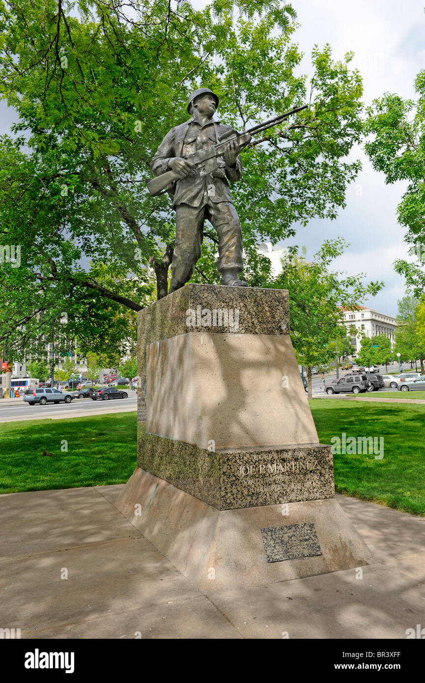 Joe Martinez Statue World War II Denver Colorado Stock Photo - Alamy