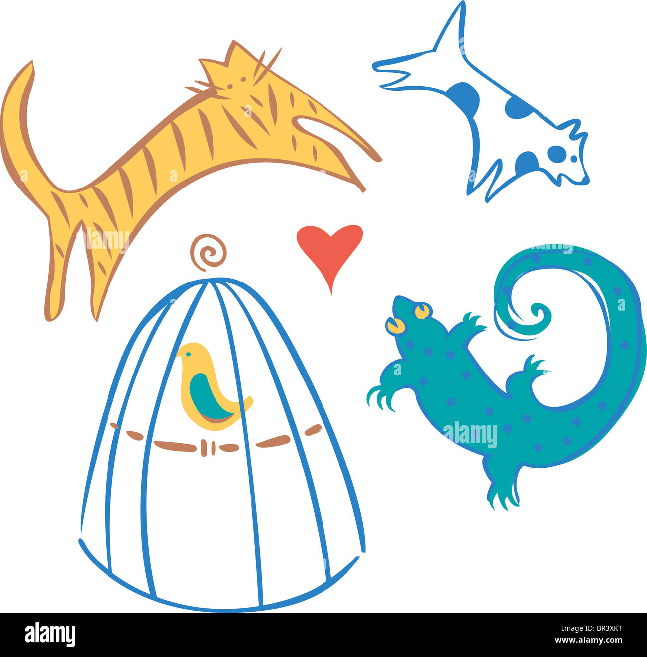 Illustrations Lizards High Resolution Stock Photography and Images - Alamy