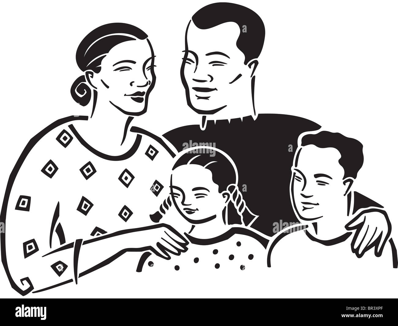 Mother daughter loving outline hi-res stock photography and images - Alamy