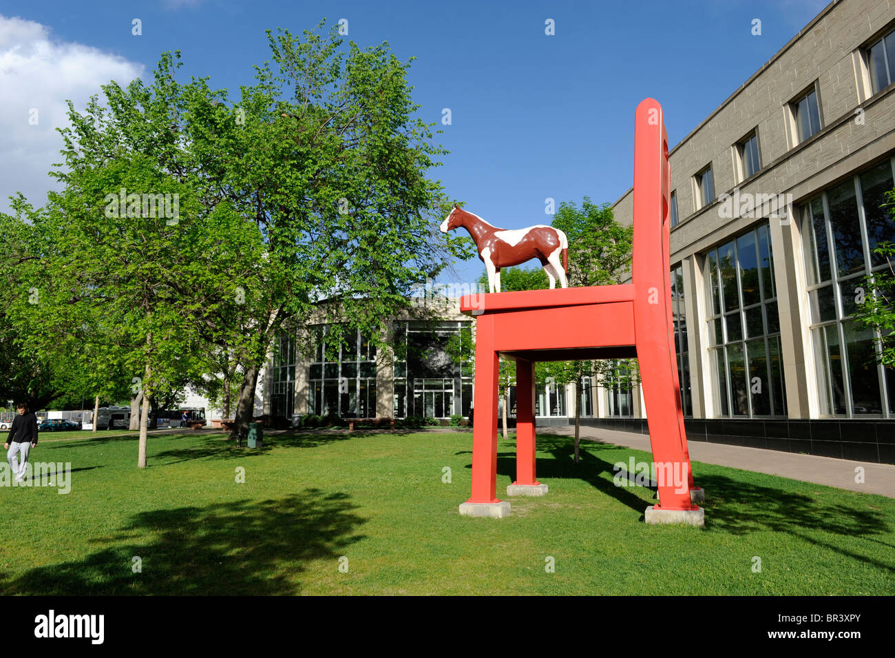 The Yearling Big Red Chair Art Denver Public Library Colorado Stock ...