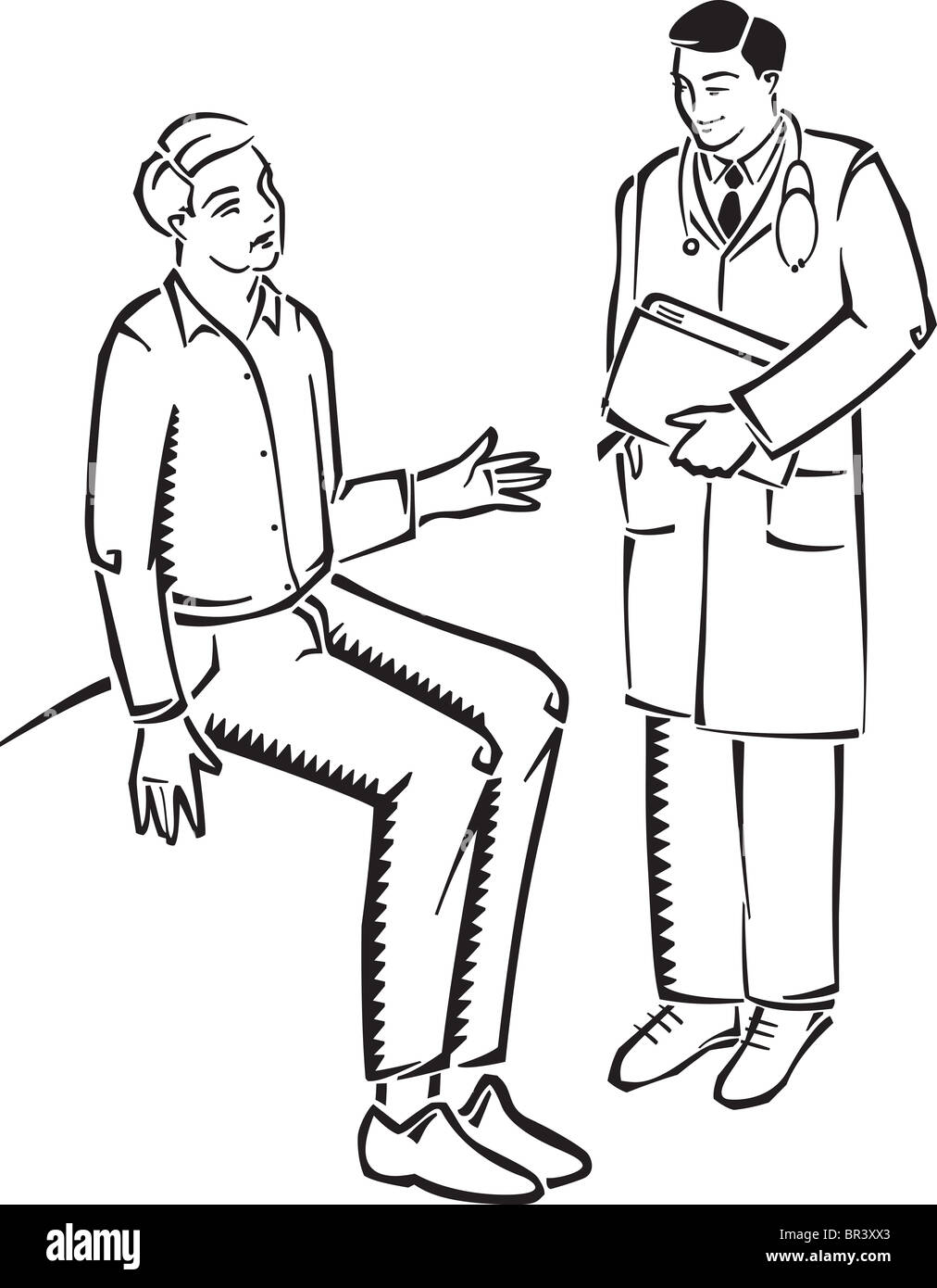 Vector Illustration Two Doctors Talking Stock Photos & Vector ...