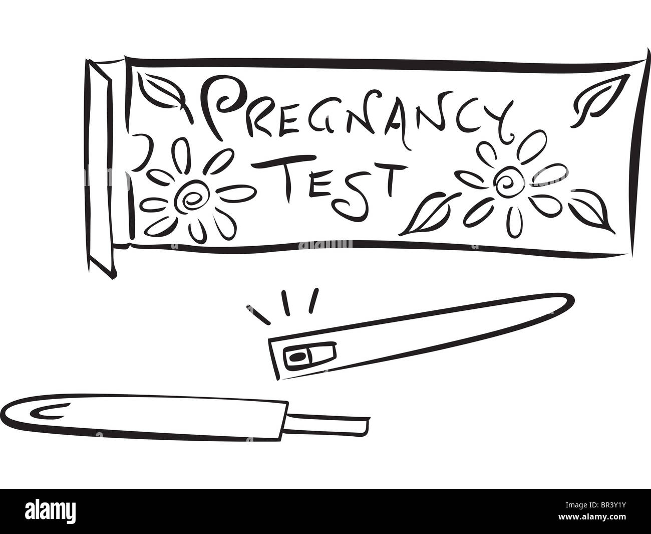 Pregnancy test drawing hi-res stock photography and images - Alamy