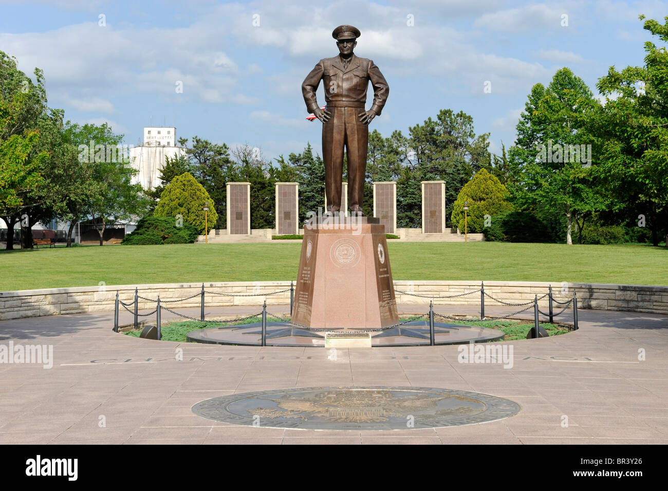 Dwight D Eisenhower Champion of Peace Statue Abiliene Kansas Stock ...