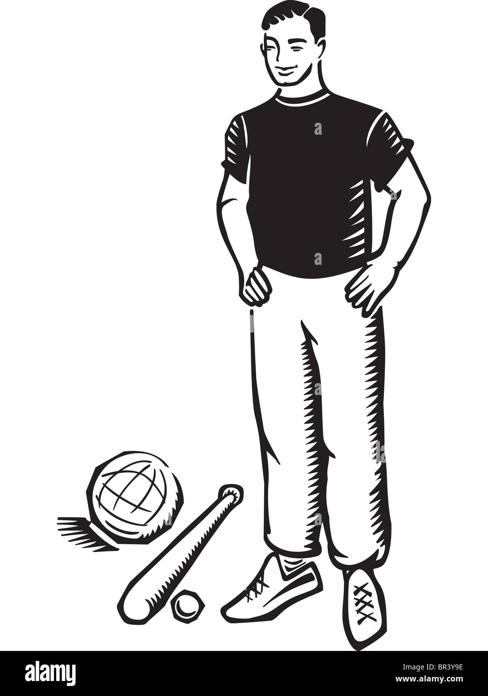 A Man With Sports Equipment Stock Photo Alamy a-man-with-sports-equipment-stock-photo-alamy