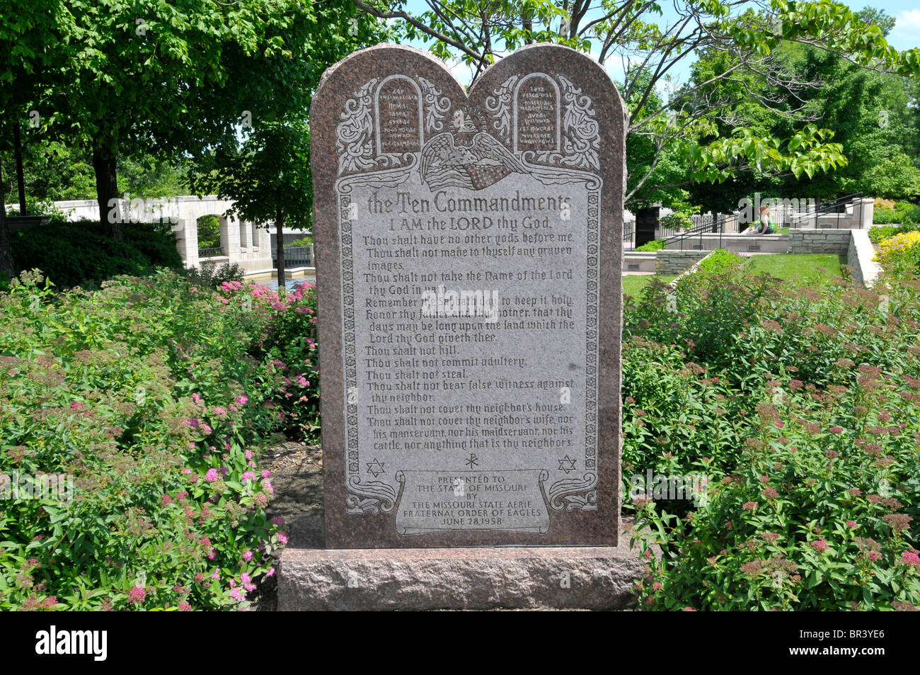 Ten Commandments Memorial State Capitol Jefferson City Missouri Stock ...