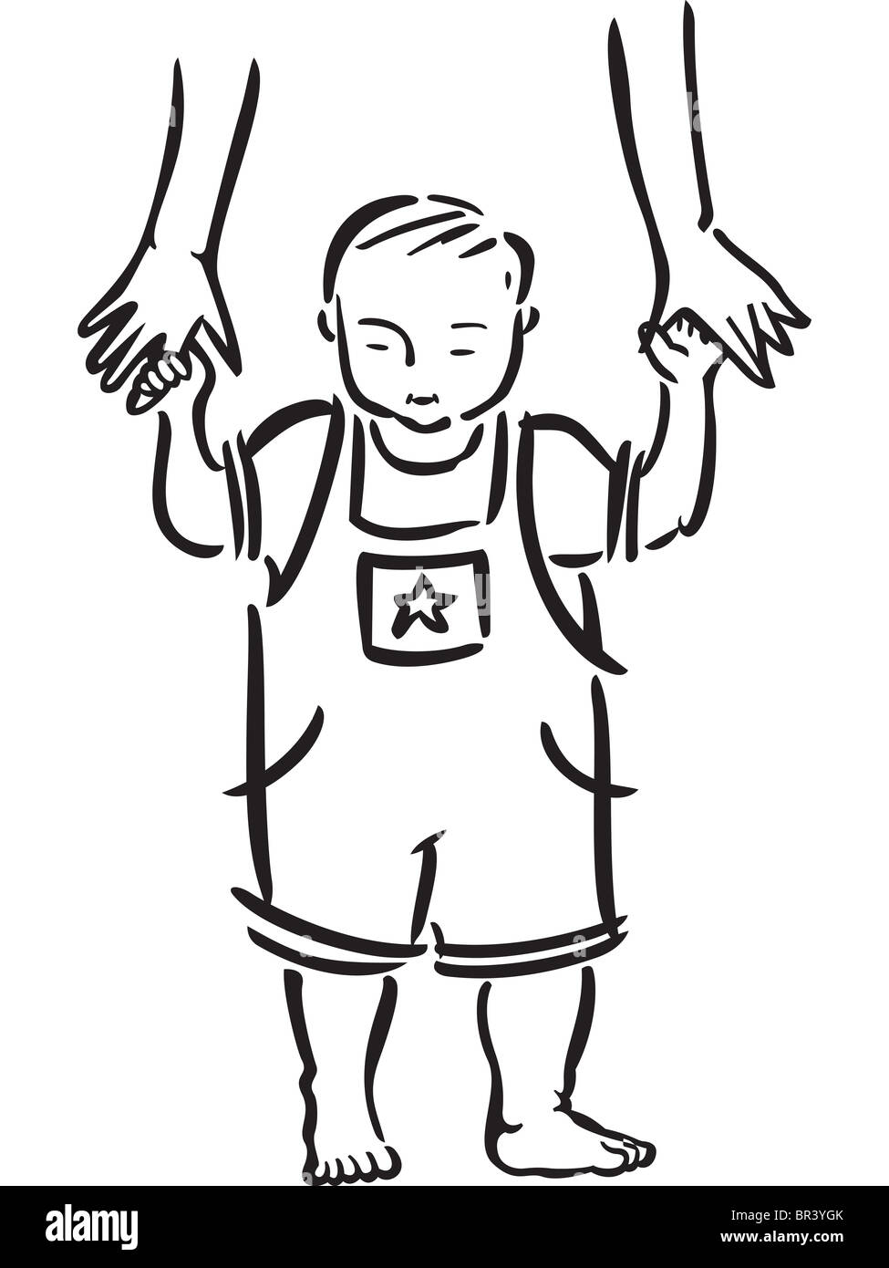 Helping hand drawing Black and White Stock Photos & Images - Alamy