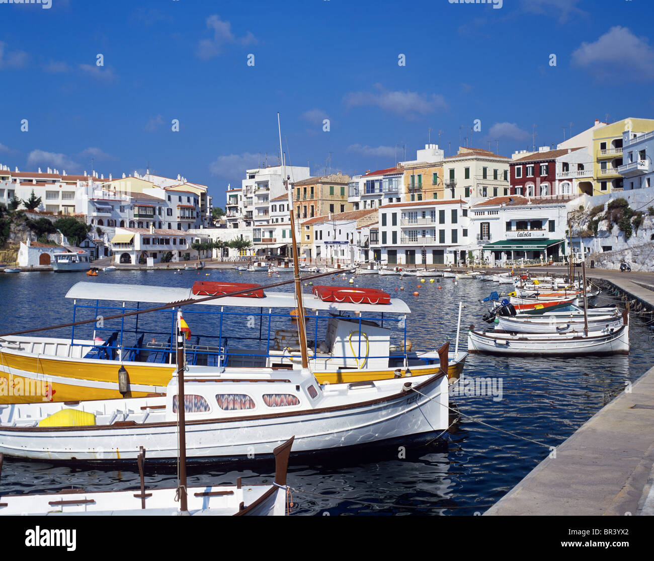 Menorca - Attractive harbour at Villa Carlos near Mahon the island's ...