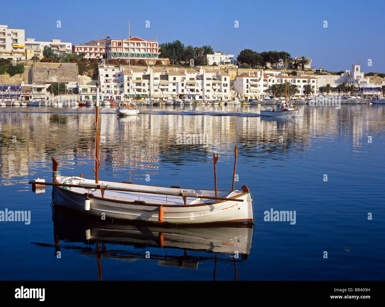 Menorca - Early morning view of the harbour at Mahon, the island's ...