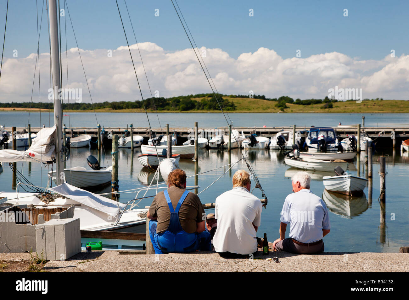 The idyllic Langoer harbour at Samsoe Denmark Stock Photo - Alamy
