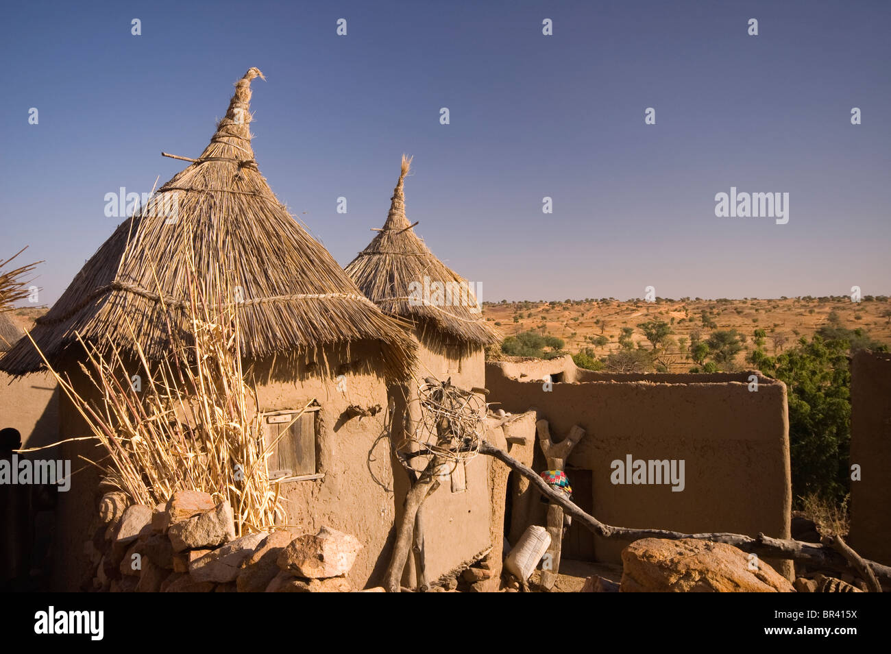 Huts in Dogon Village in Mali Stock Photo - Alamy