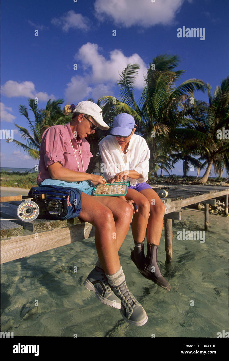 Choosing the right fly in Belize Stock Photo - Alamy