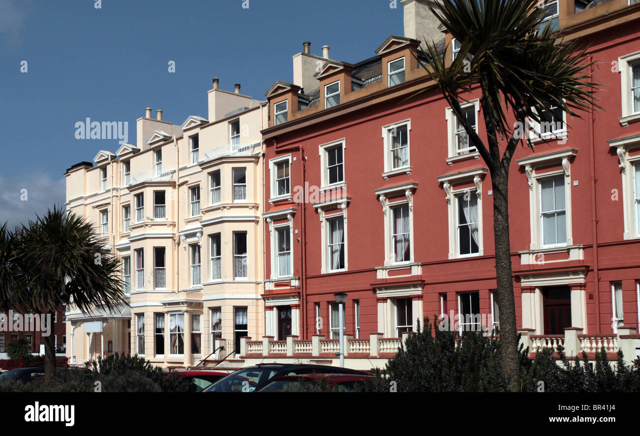 A row of Edwardian terrace buildings in Folkestone, Kent, UK Stock ...