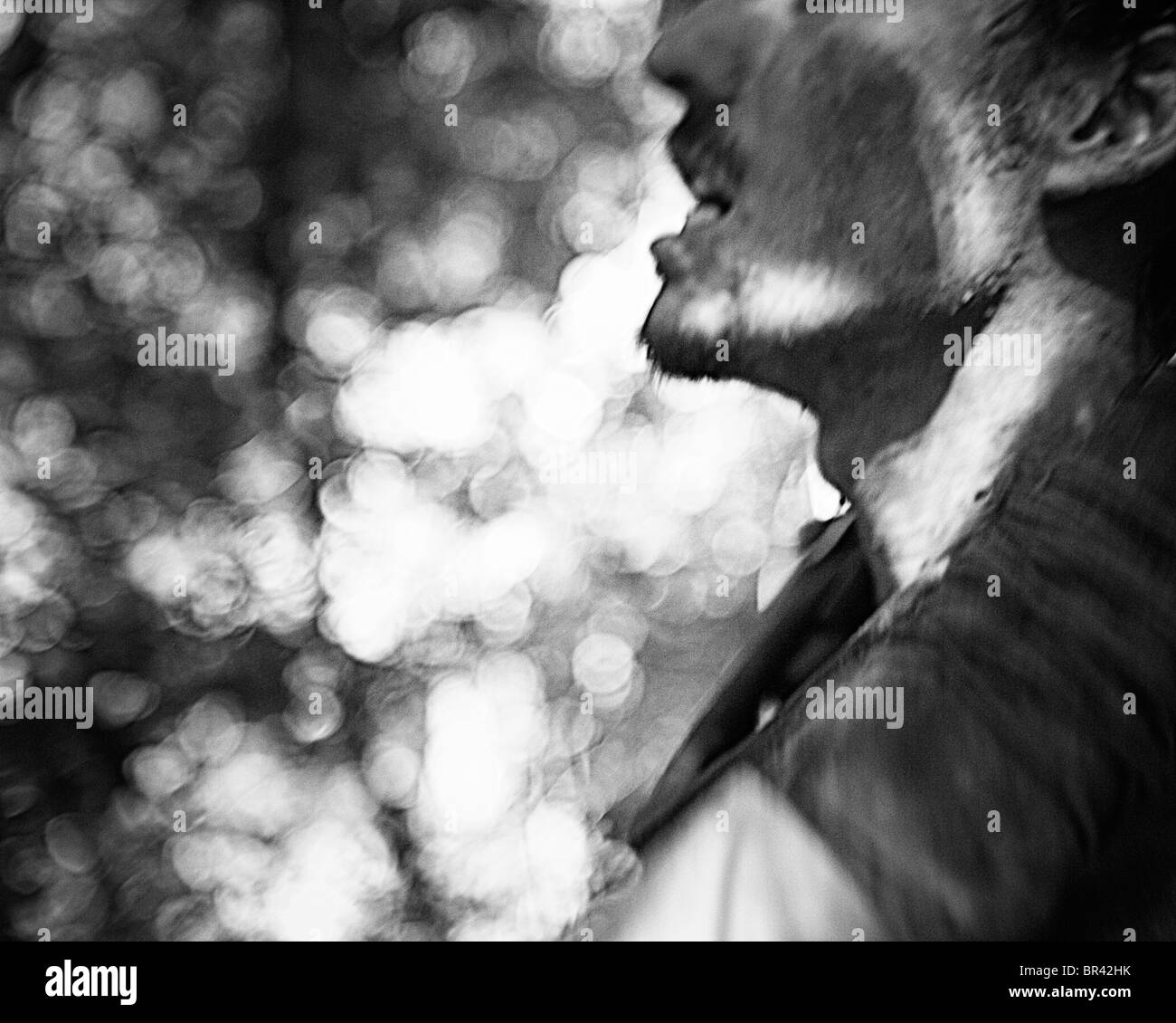 Abstract cropped profile of a mans face Stock Photo - Alamy