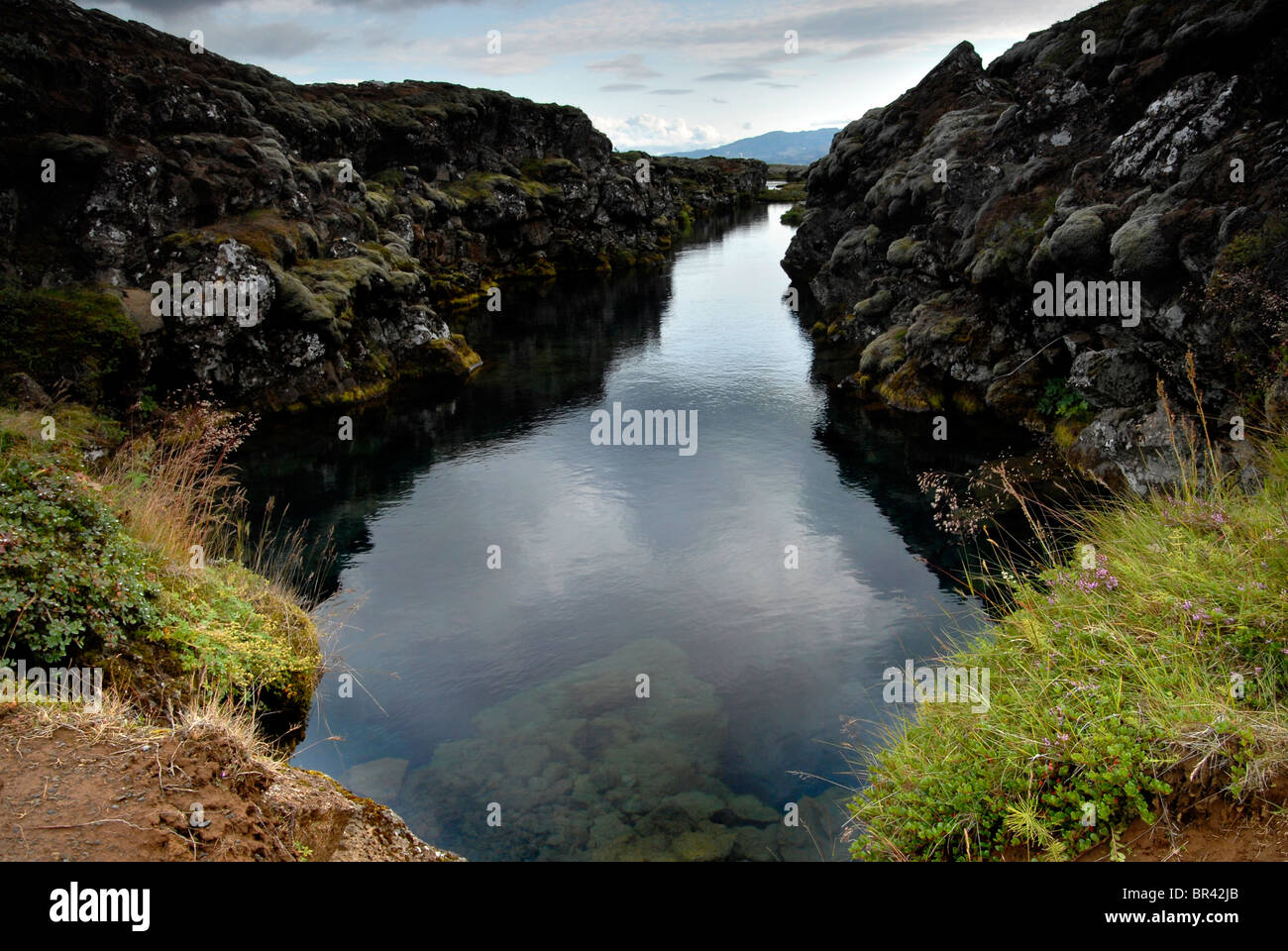 The Silfra fissure, Þingvellir, where the European and American Plates ...