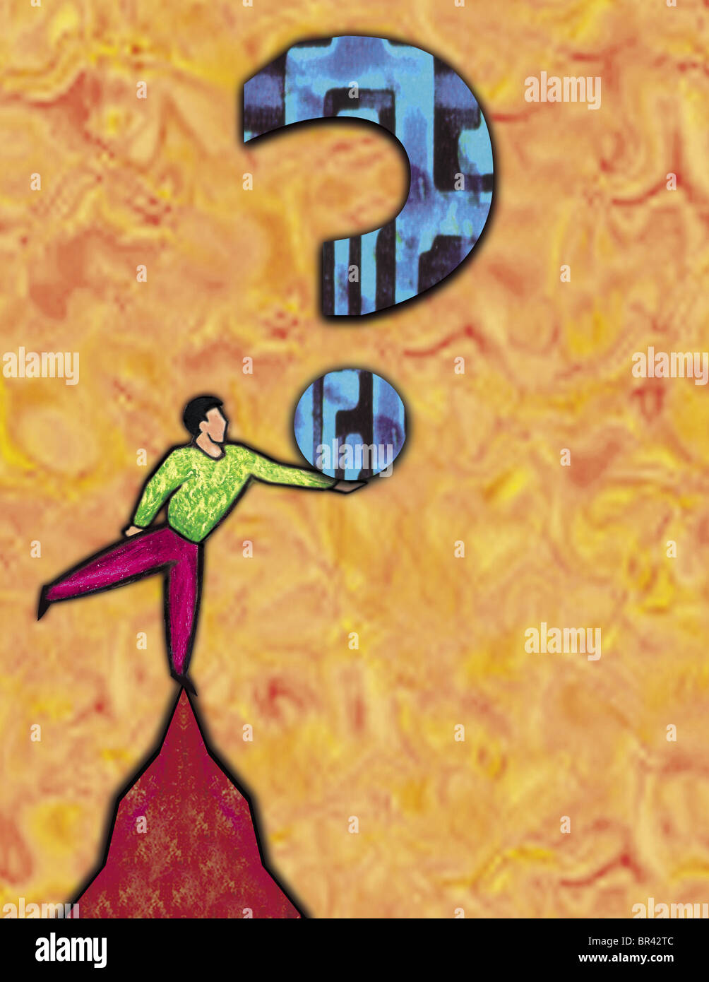Question mark symbol on rocks hi-res stock photography and images - Alamy