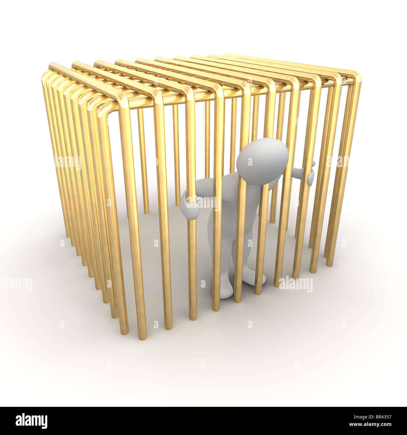 Man jailed in golden cage. 3d rendered illustration Stock Photo - Alamy Man jailed in golden cage. 3d rendered illustration Stock Photo - Alamy
