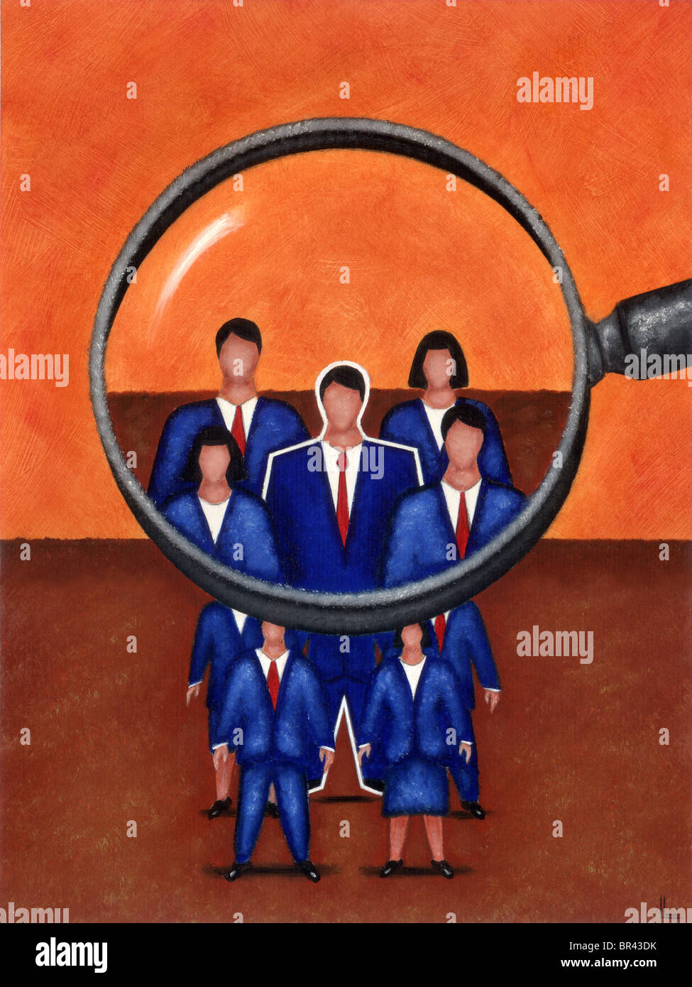 Businessman under magnifying glass hi-res stock photography and images ...