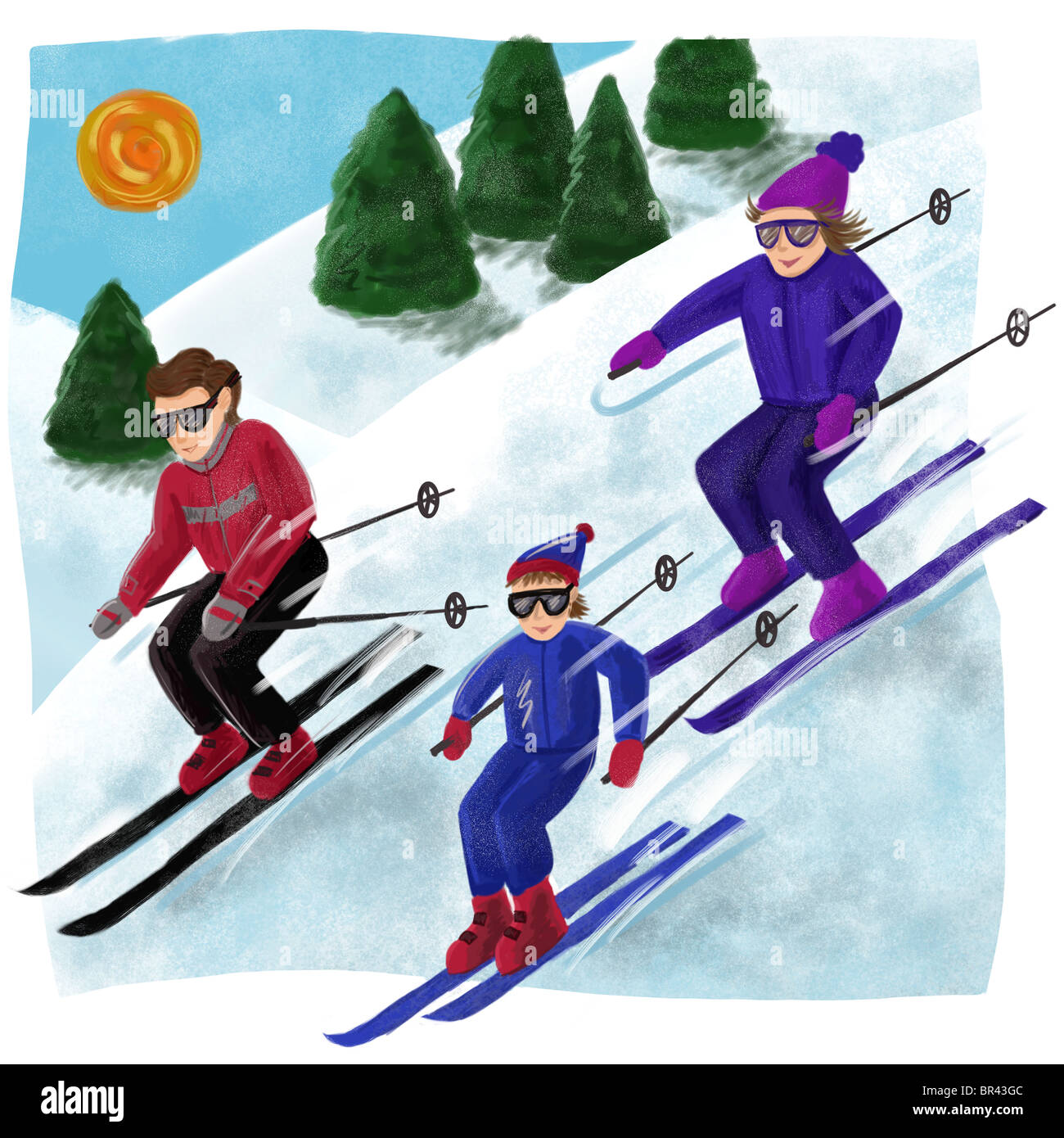Cartoon slope hi-res stock photography and images - Alamy