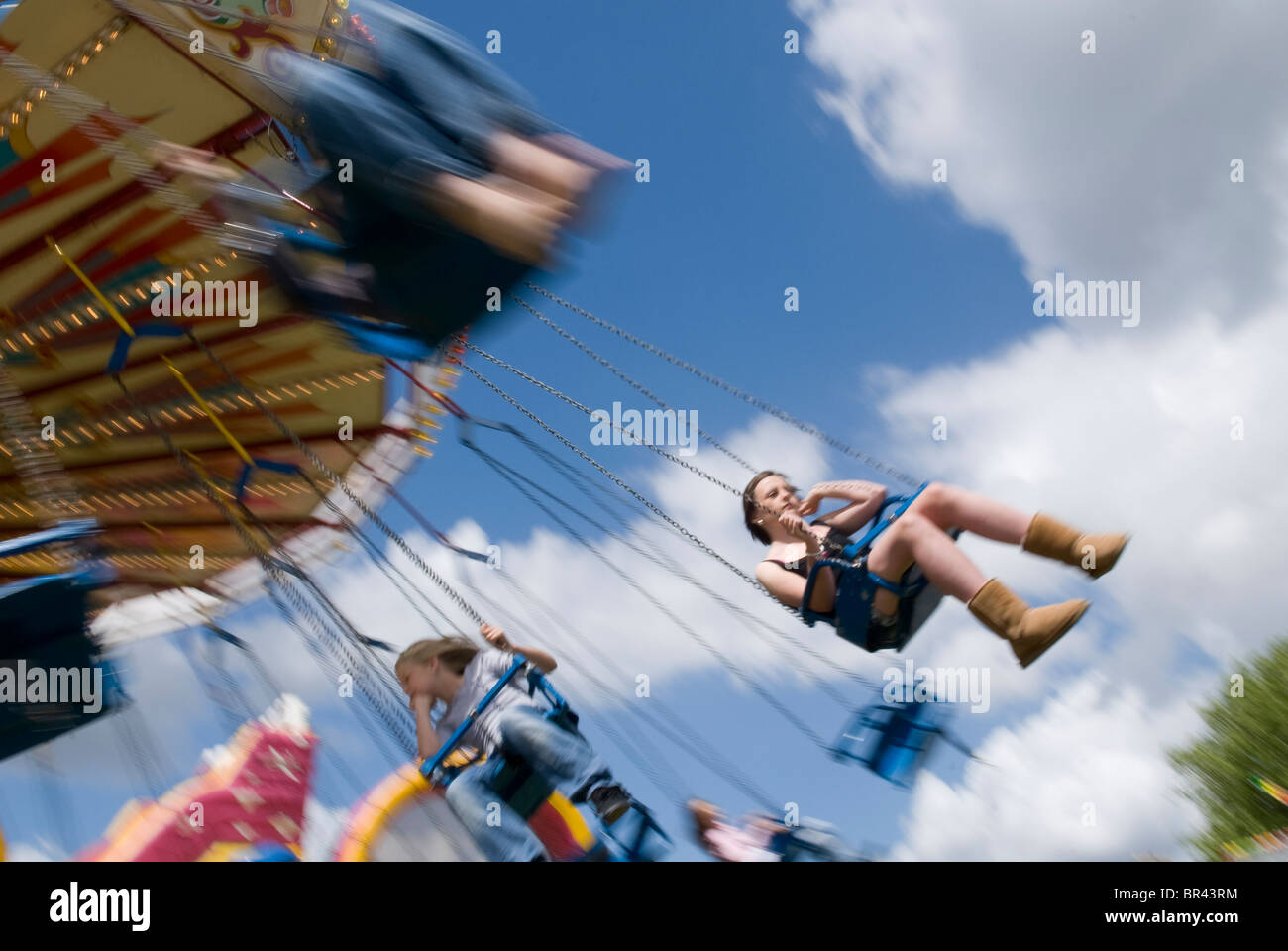 Fun Fair Flying Chairs Stock Photo - Alamy