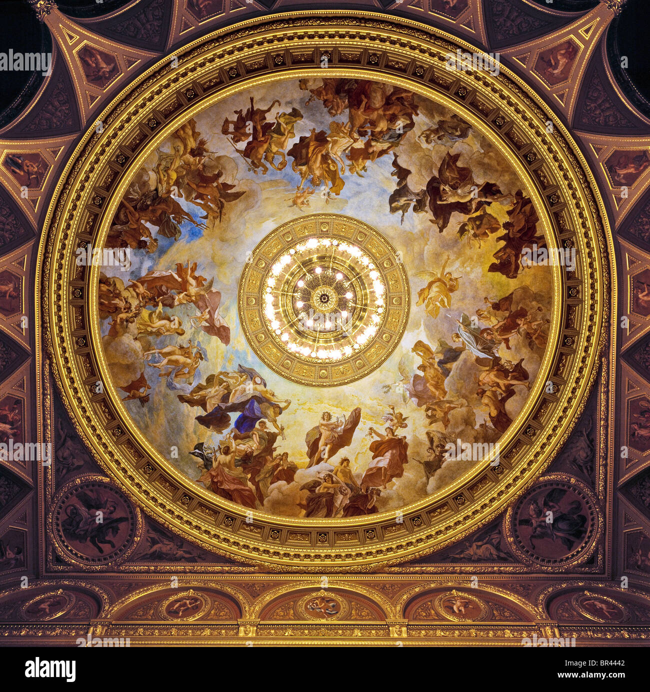 Ceiling of the opera house, Budapest, Hungary, Europe Stock Photo - Alamy