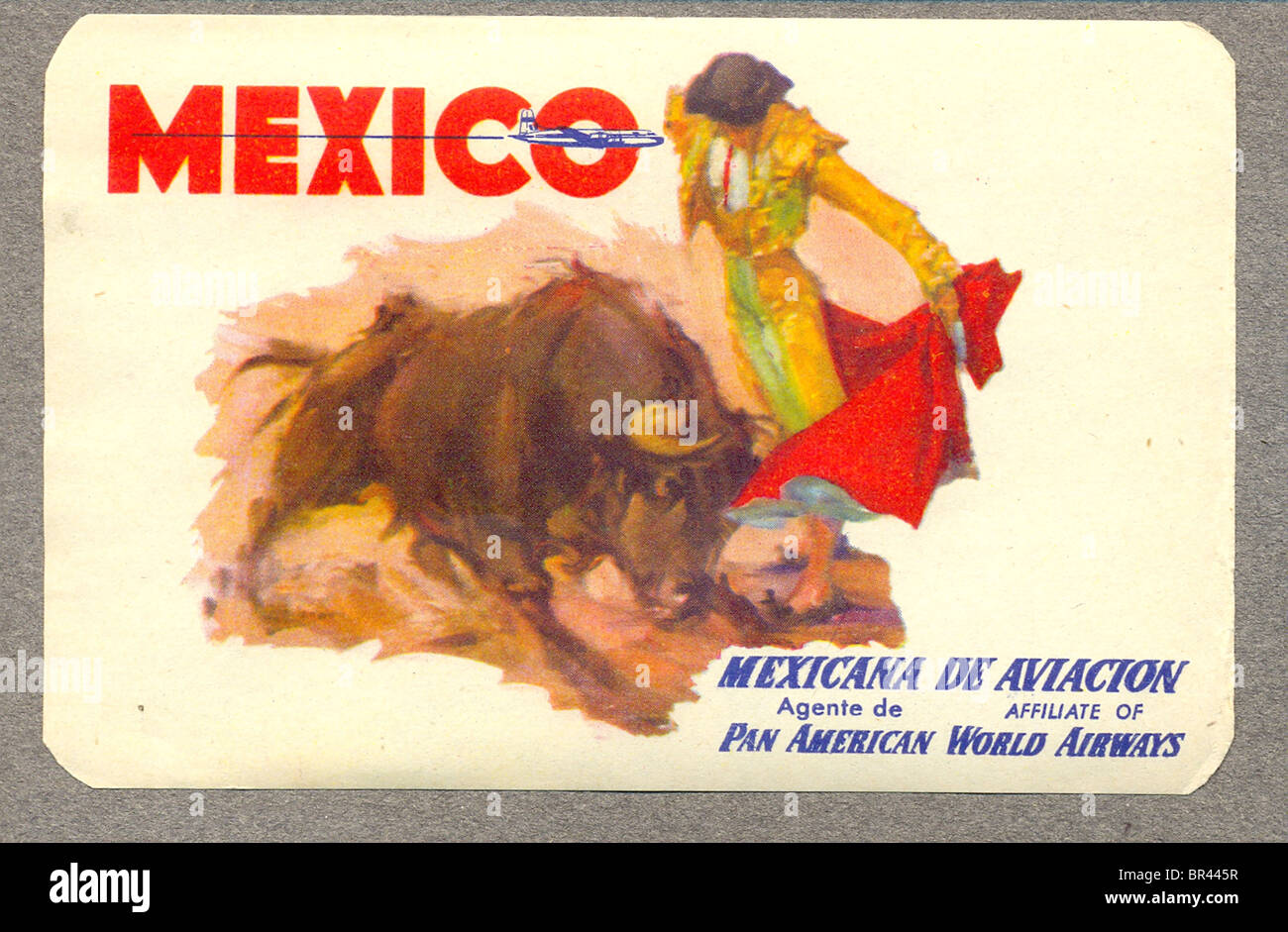 Luggage label advertising Mexico for Pan American World airways Stock ... Luggage label advertising Mexico for Pan American World airways Stock ...