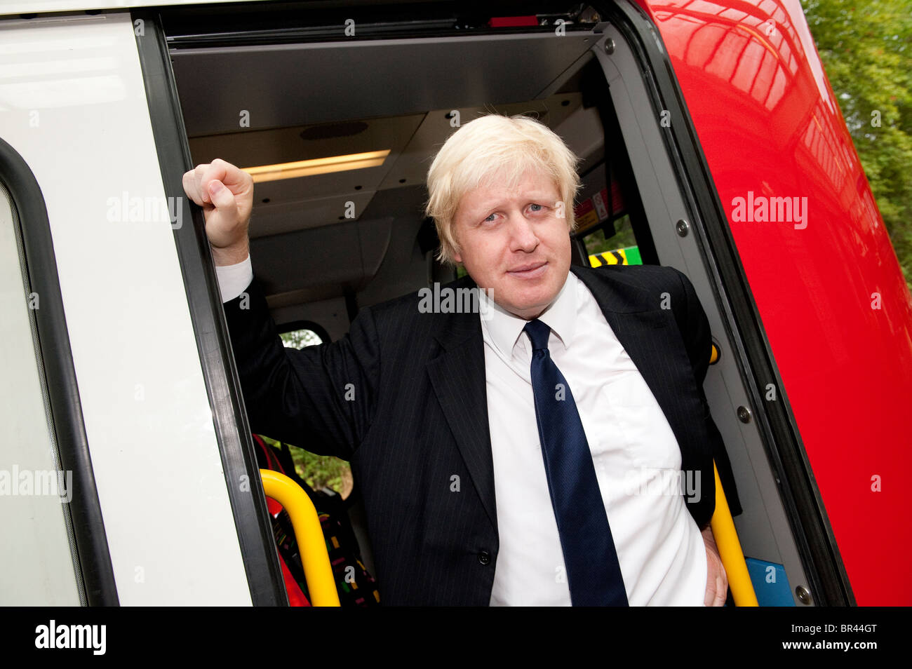 Boris Johnson, on a brand new London Underground train, England Stock ...