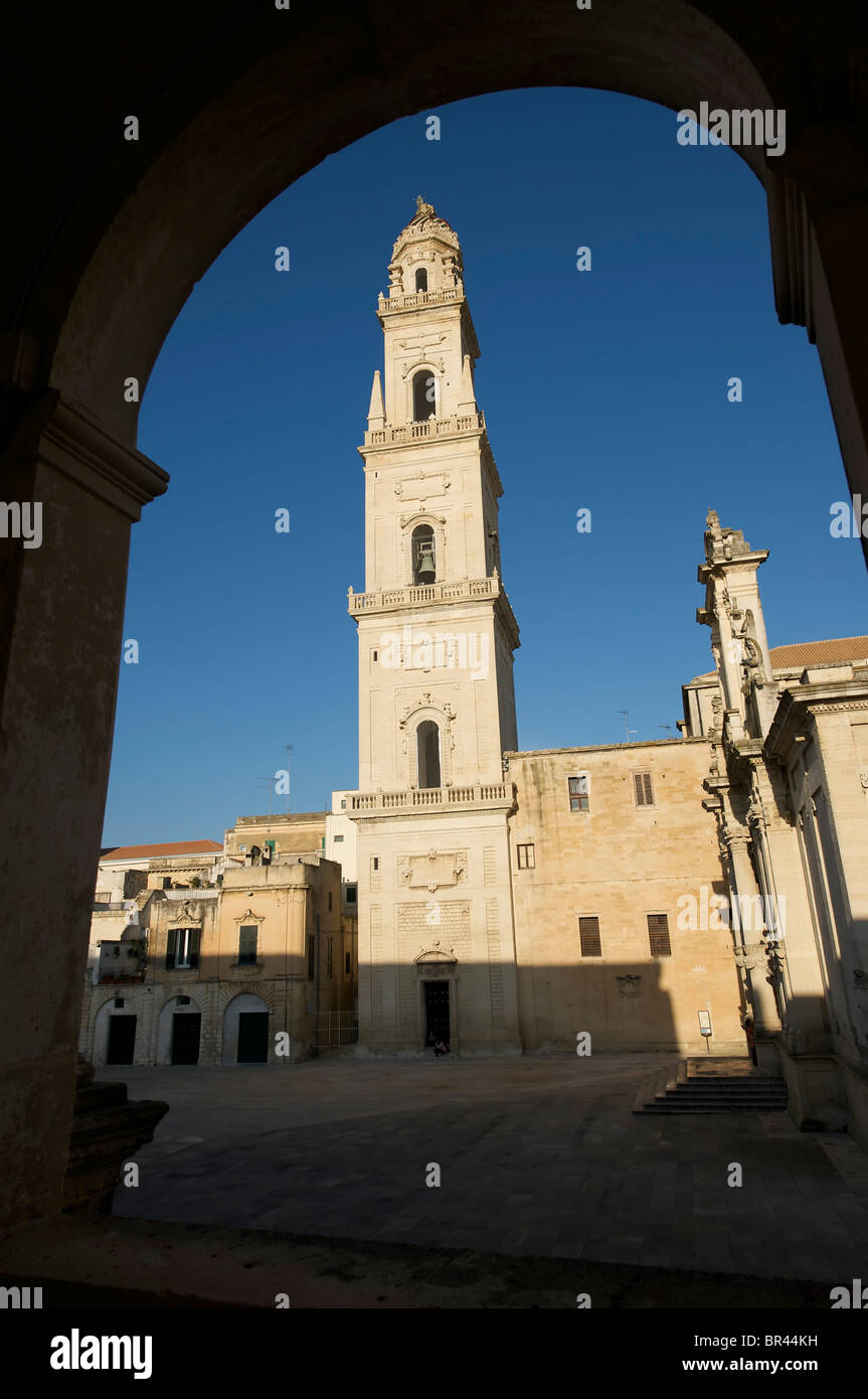 Lecce, Cathedral square: bell tower Stock Photo - Alamy