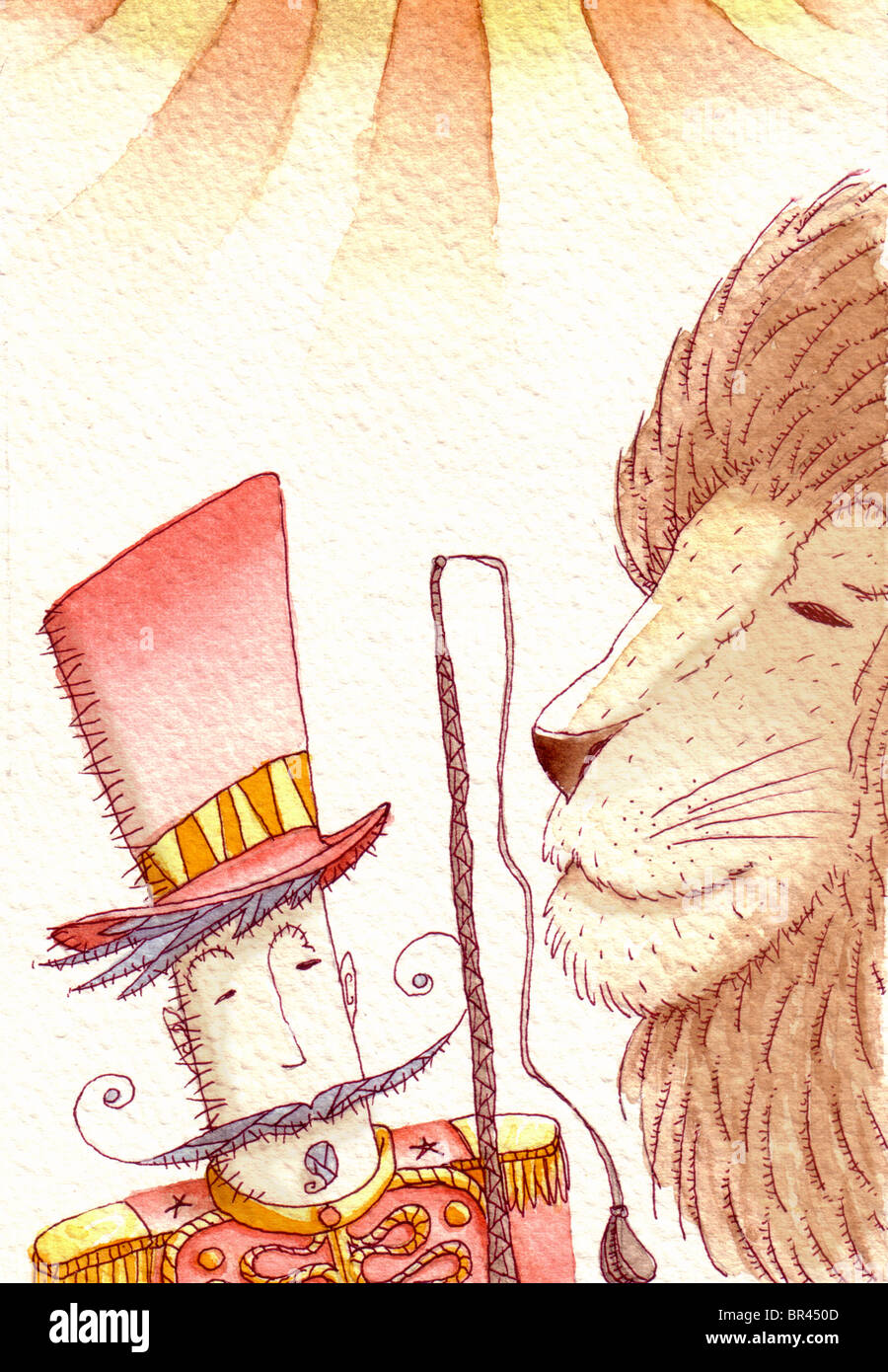 Lion tamer with lion hi-res stock photography and images - Alamy
