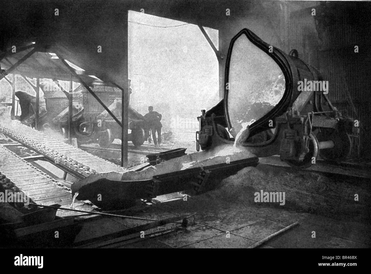 This early 1900s photo shows an Inland Steel company worker with the ...